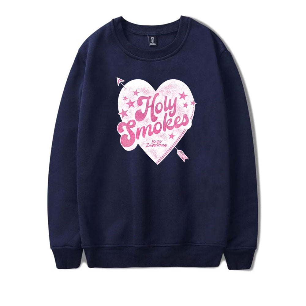 Bailey Zimmerman Merch Holy Smokes Heart Crewneck Sweatshirts Cosplay ...