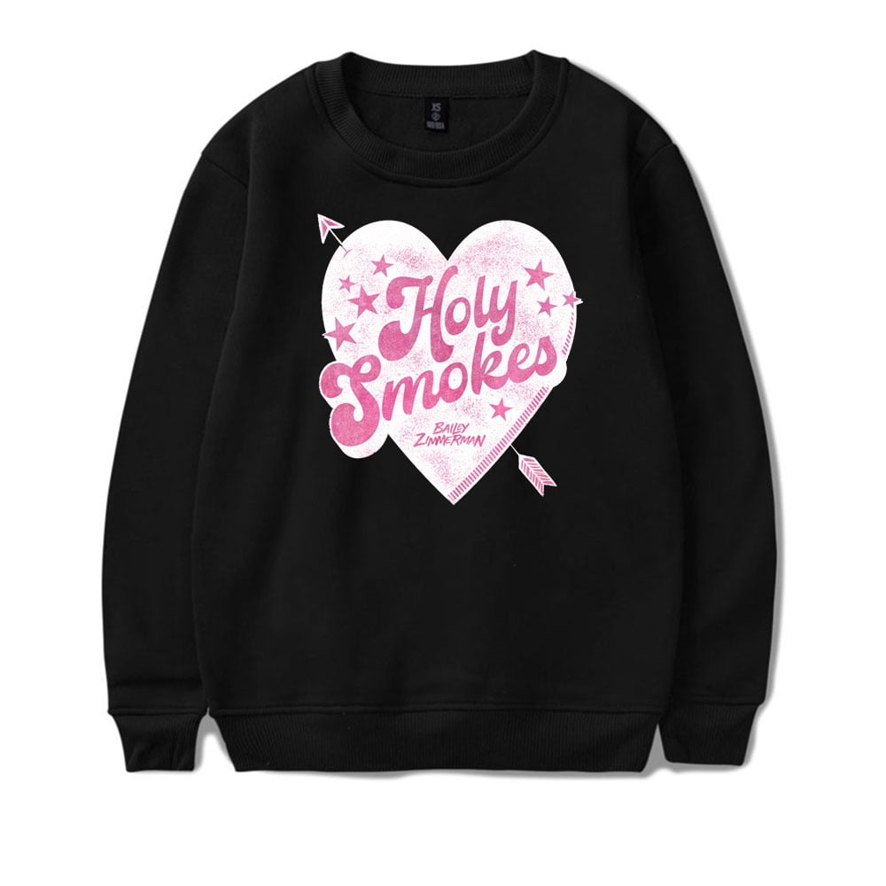 Bailey Zimmerman Merch Holy Smokes Heart Crewneck Sweatshirts Cosplay ...