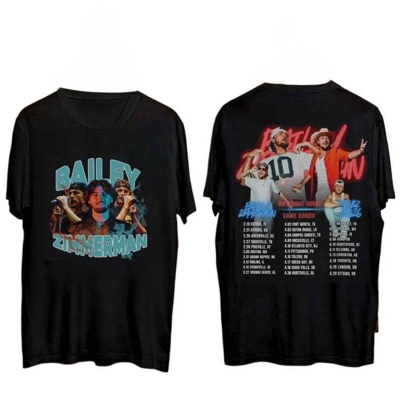 Bailey Zimmerman Merch Shirt Vintage Unisex Tops Tee Jersey Outdoor Tee ...