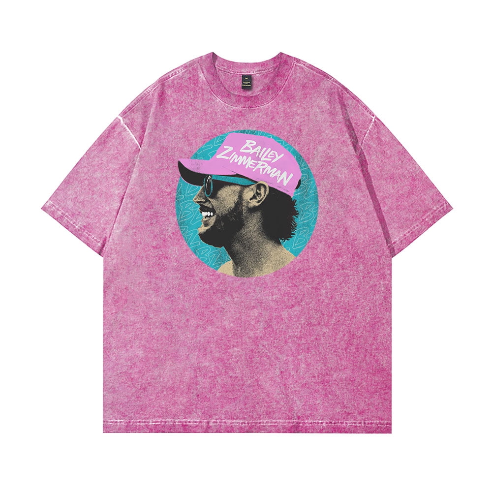 Bailey Zimmerman Merch Summer Classic Tshirt Vintage Washed Cotton ...