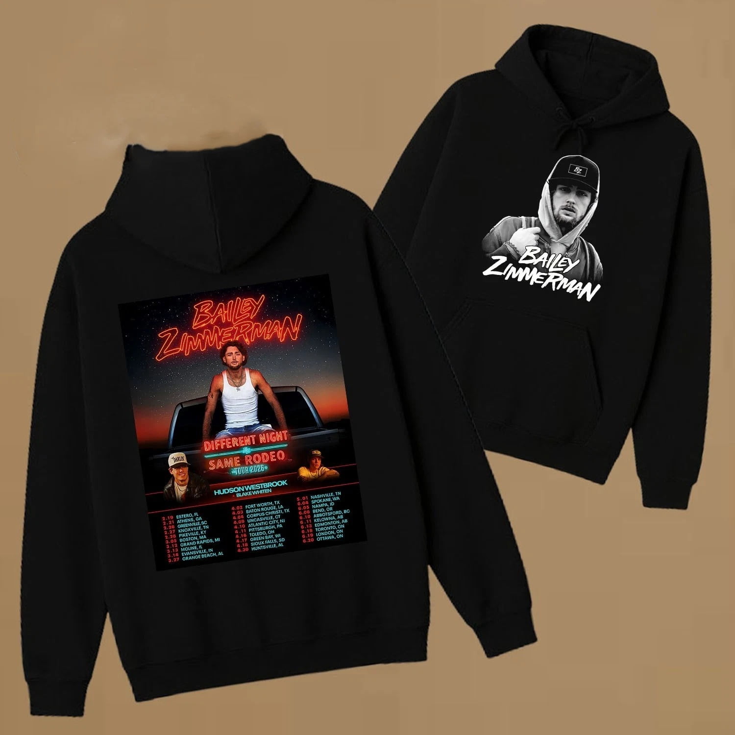 Bailey Zimmerman Merch Unisex Hoodie Long Sleeve Unisex Pullover ...