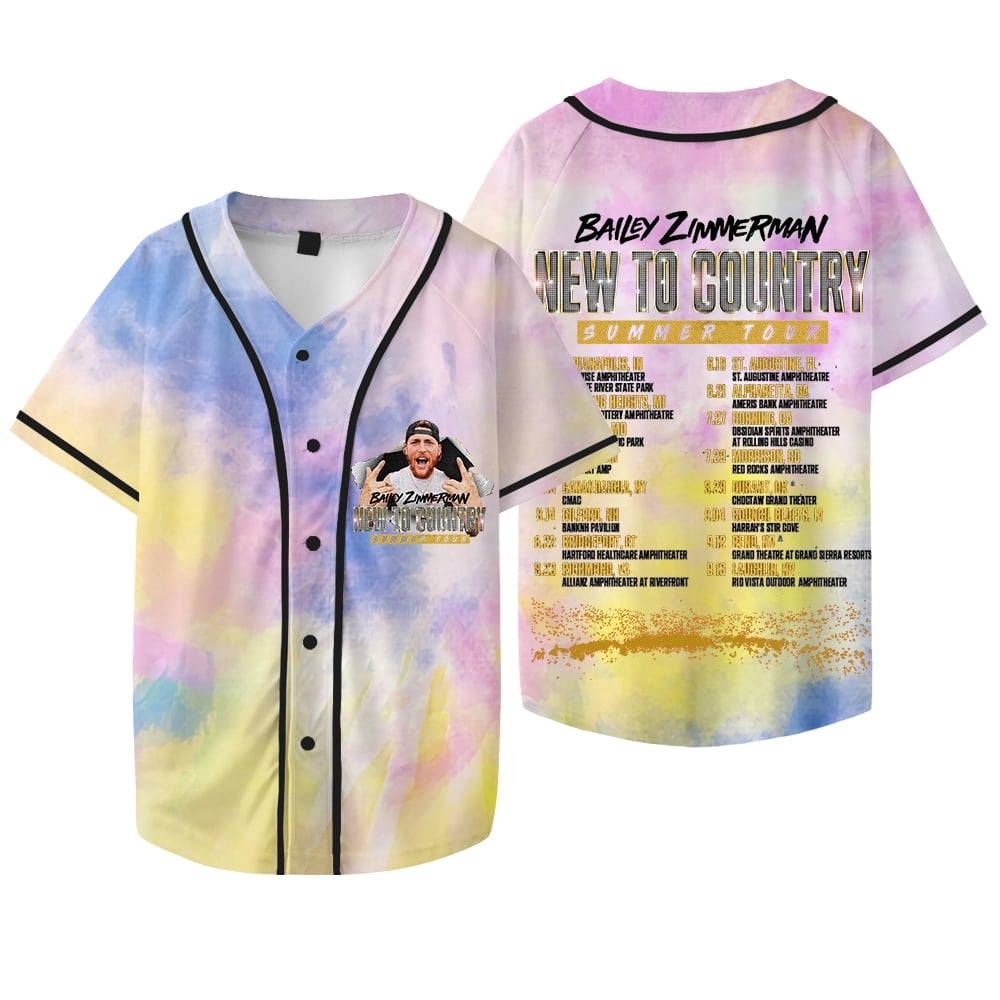 Bailey Zimmerman New To Country Summer Tour 2025 Baseball Jacket Unisex ...