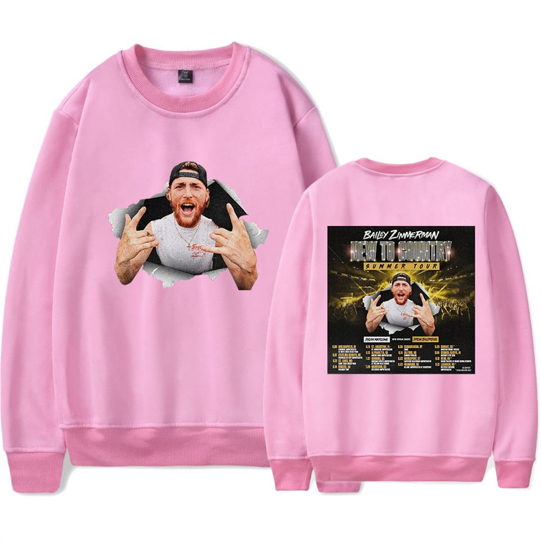 Bailey Zimmerman New To Country Tour 2025 Sweatshirt Fashion Crewneck ...