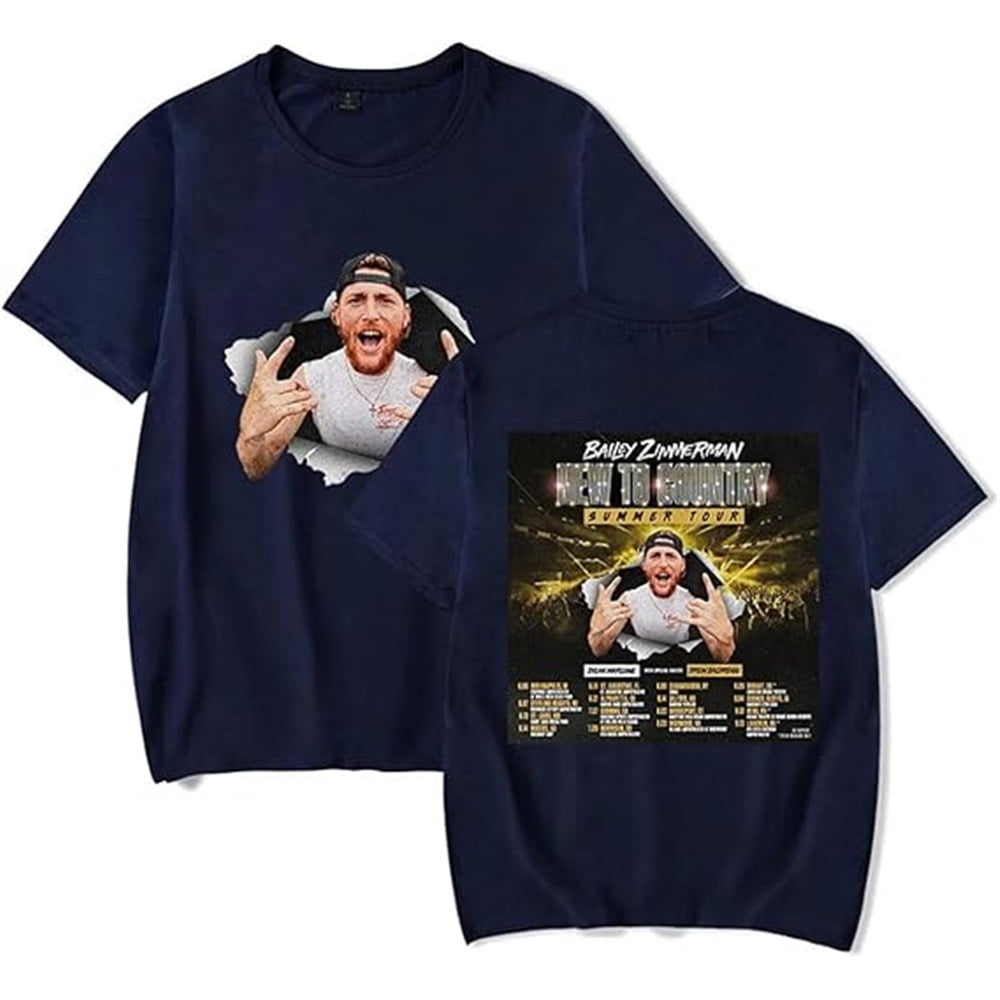 Bailey Zimmerman New To Country Tour 2025 T-shirt Unisex Cool Popular ...