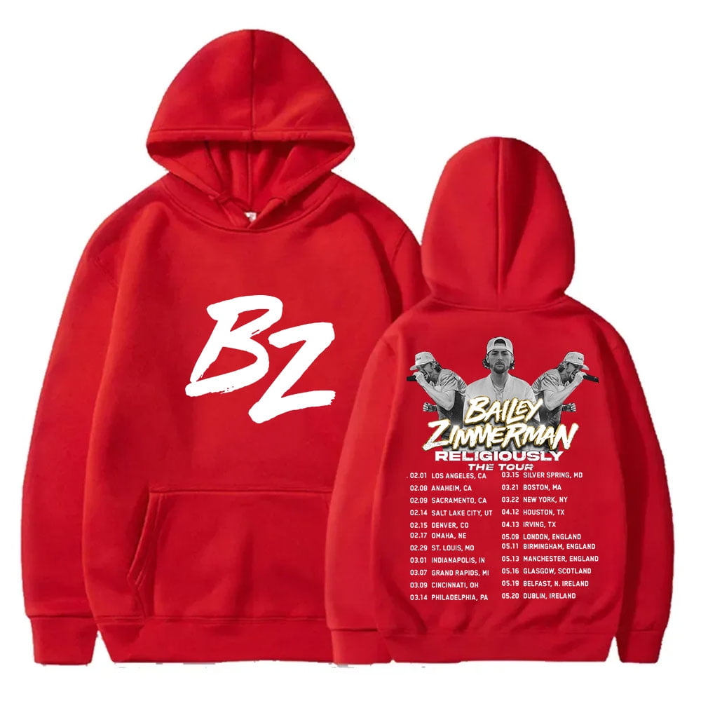 Bailey Zimmerman Religiously Tour Hoodies BZ New Logo Merch Pullovers ...