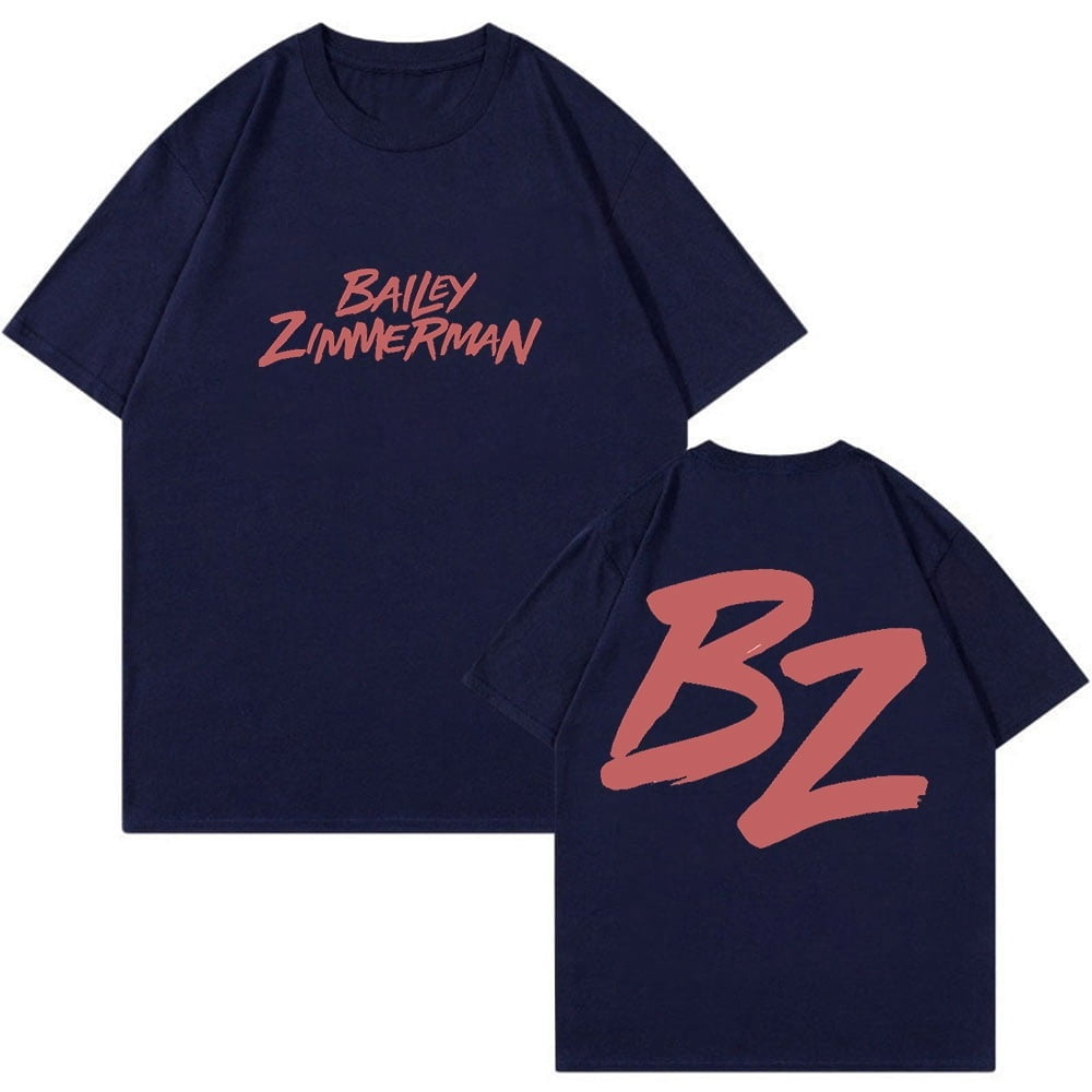 Bailey Zimmerman T-shirt BZ Logo Crewneck Short Sleeve Streetwear Women ...