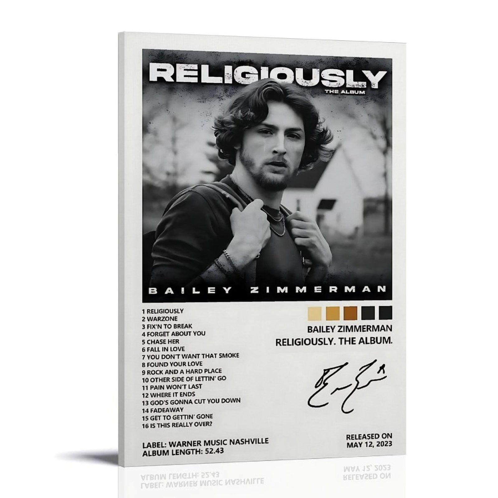 Bailey Zimmerman_upscayl_4x_RealESRGAN_General_x4_v3 Painting Vintage Poster Picture Print Wall ...