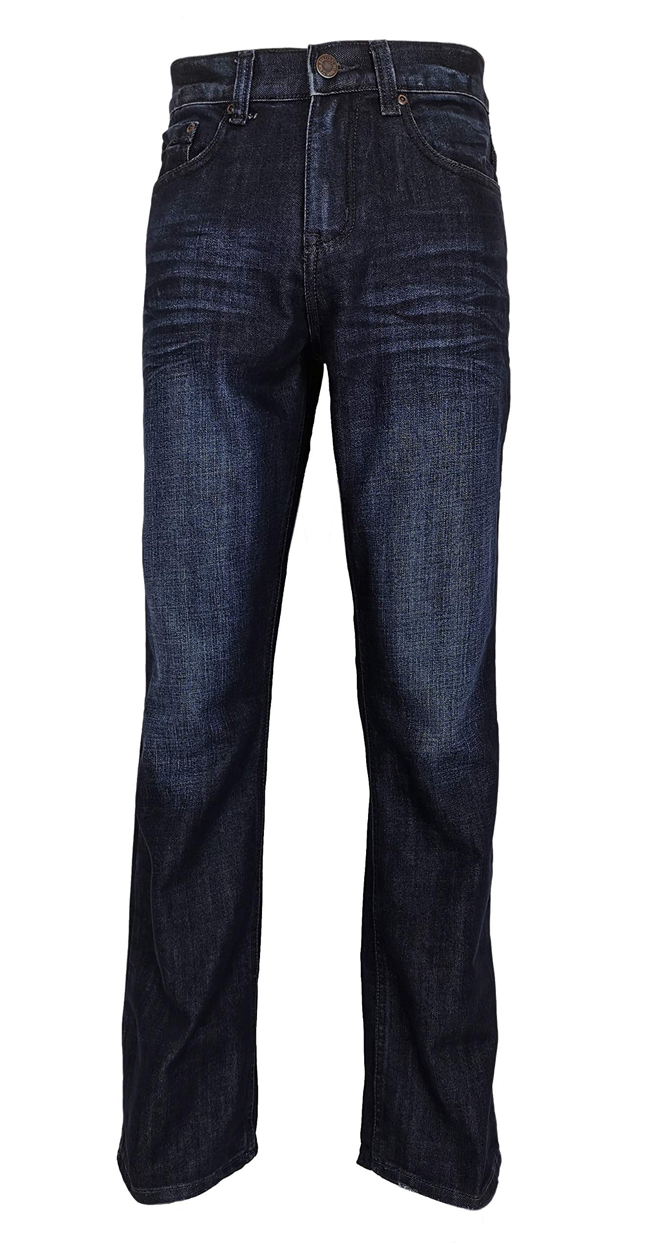 Bailey's Point Men's Durable Bootcut Jeans, Comfortable Dark Wash, Size ...
