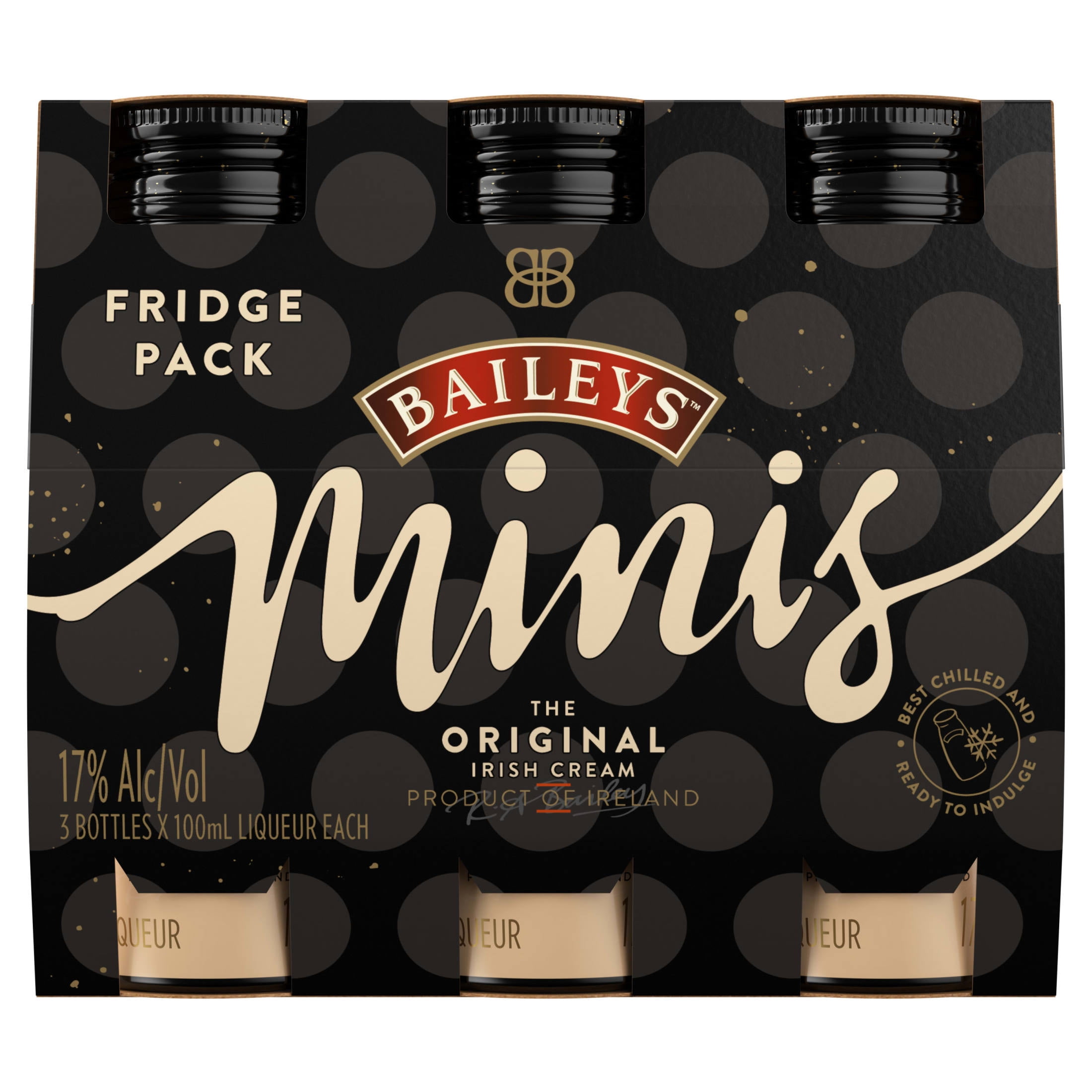 Baileys Original Irish Cream Liqueur Minis, 100 ml Bottles, 3 pack, 17% ...