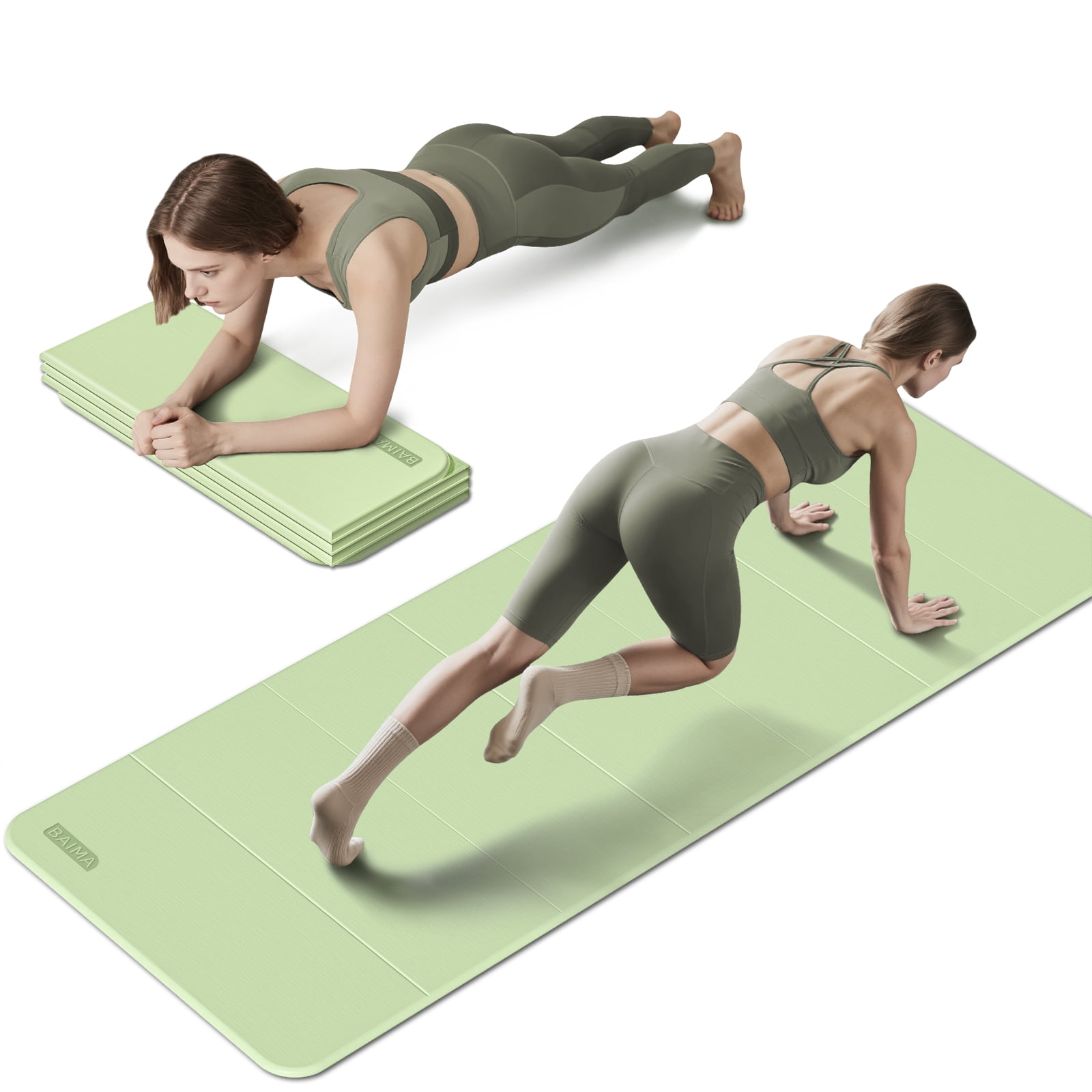 BAIMA Foldable Yoga Mat 10mm Thick , Workout Mats for Home Gym ...