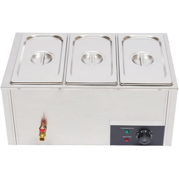 Bain Marie Food Warmer 3-Pan Food-Grade Electric Buffet Warmer ...