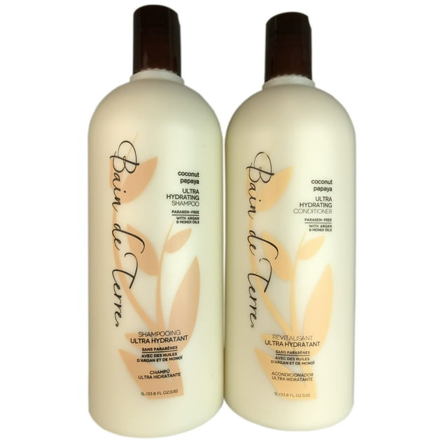 Bain de Terre Coconut Papaya Ultra Hydrating Shampoo & Conditioner, 33.8 oz each - Walmart.com