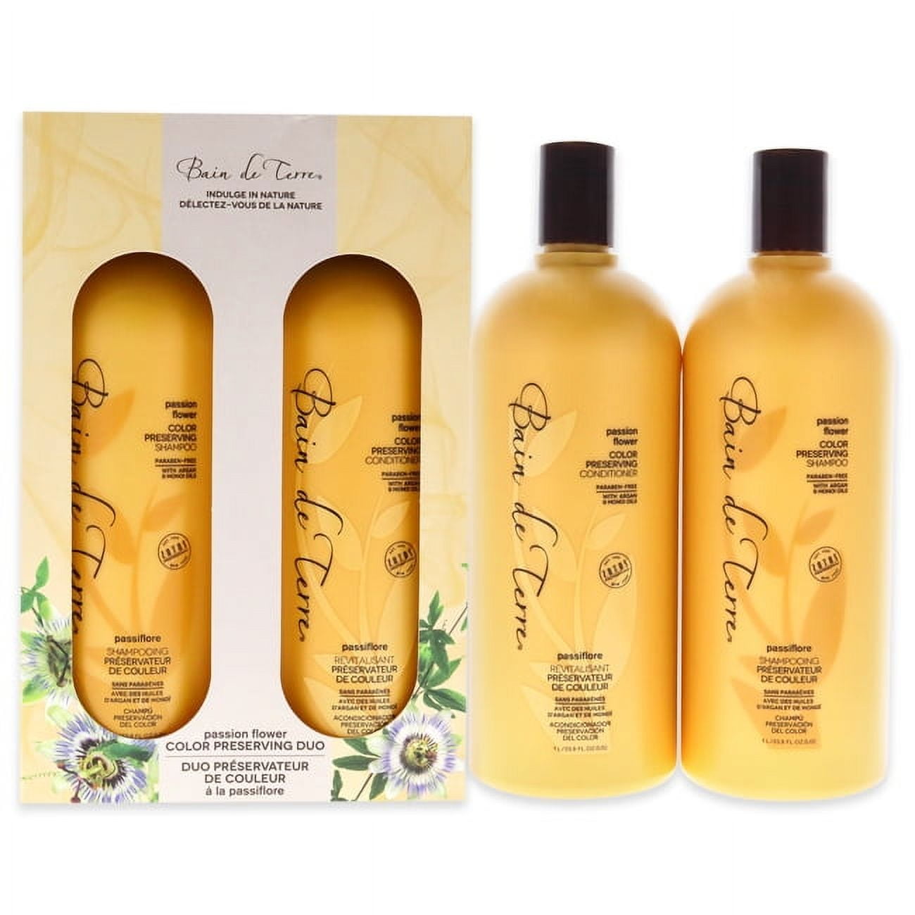 Bain de Terre Passion Flower Hair Color Preserving Duo - Unisex, 2 x 33 ...