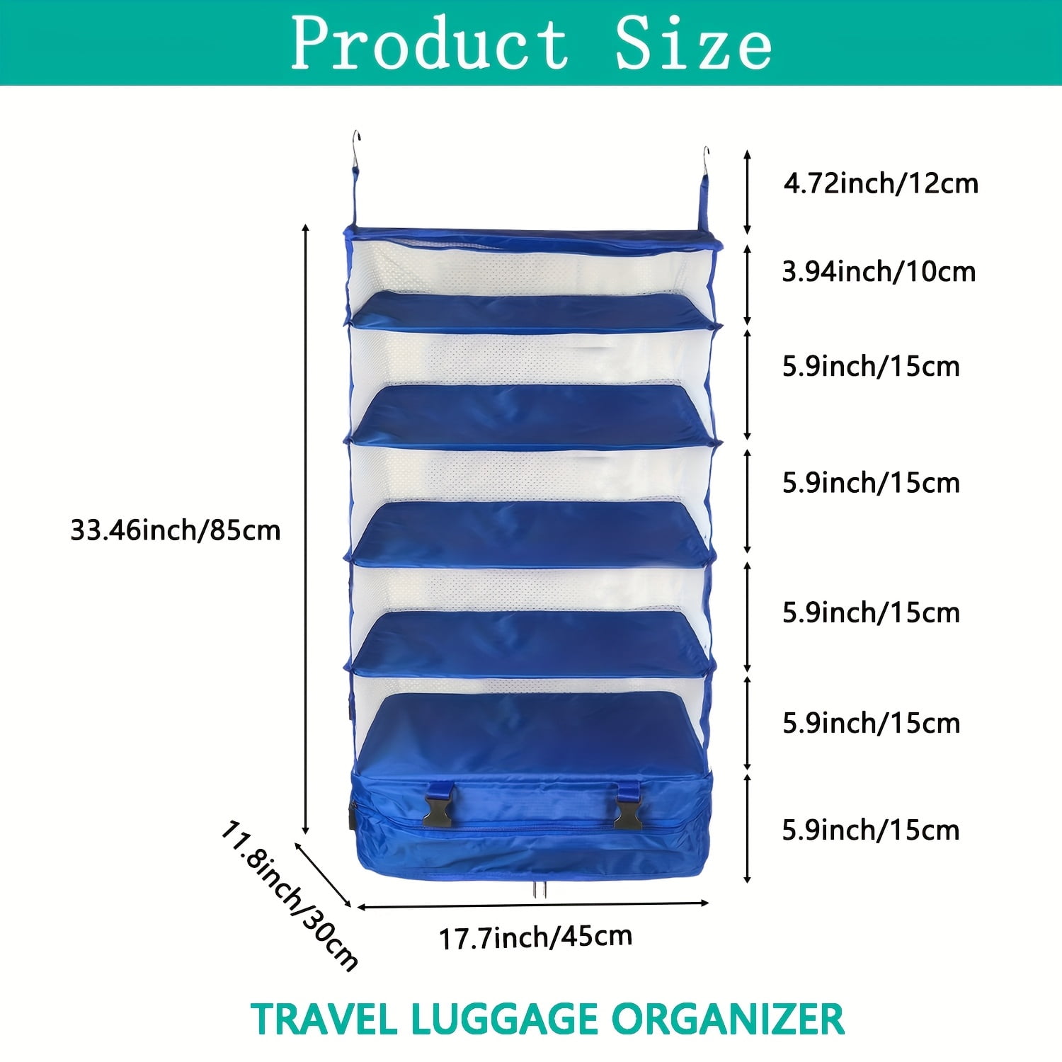 Baina Box 5-Tier Folding Luggage Organizer - Extra Large Carry-On ...