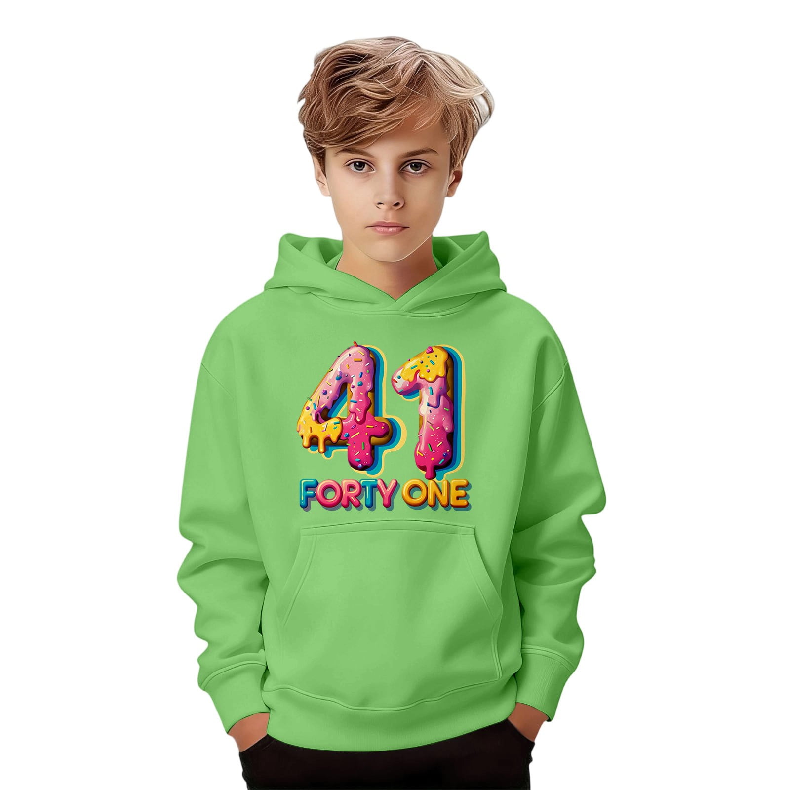 Bainana 41 Print Hoodie For Boys Girls Child Cartoon Print Long Sleeve Hooded Tops Breathable ...