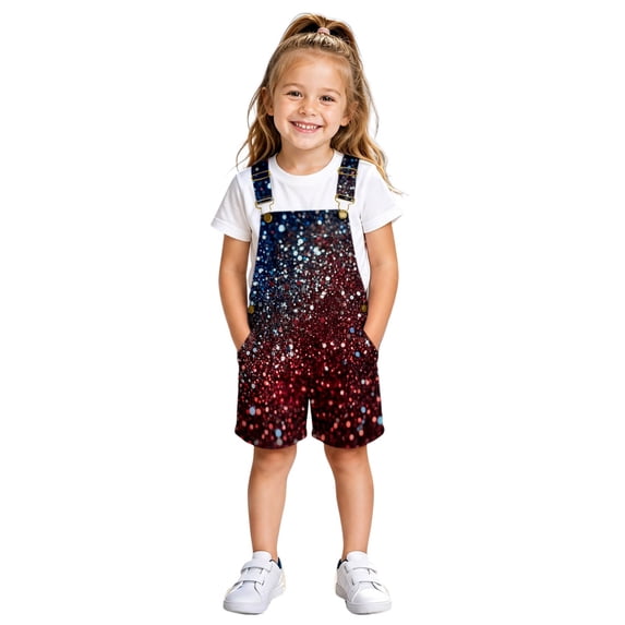 Bainana 4Th Of July Denim Overalls For Boys And Girls American Flag ...