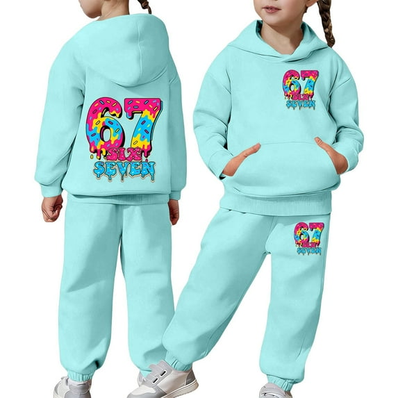 Bainana 67 Sweatsuit For Girls Boys Child Letter Print Long Sleeve ...