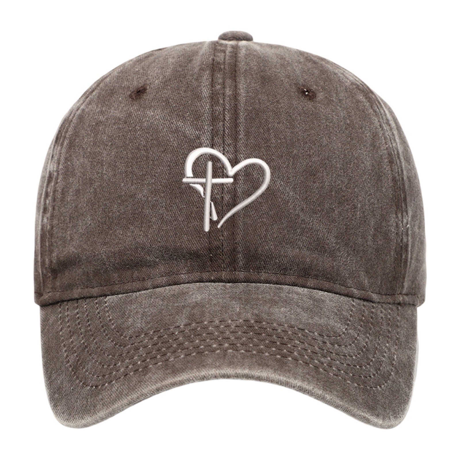 Bainana Adjustable Washed Baseball Caps For Men Women Unisex Heart ...