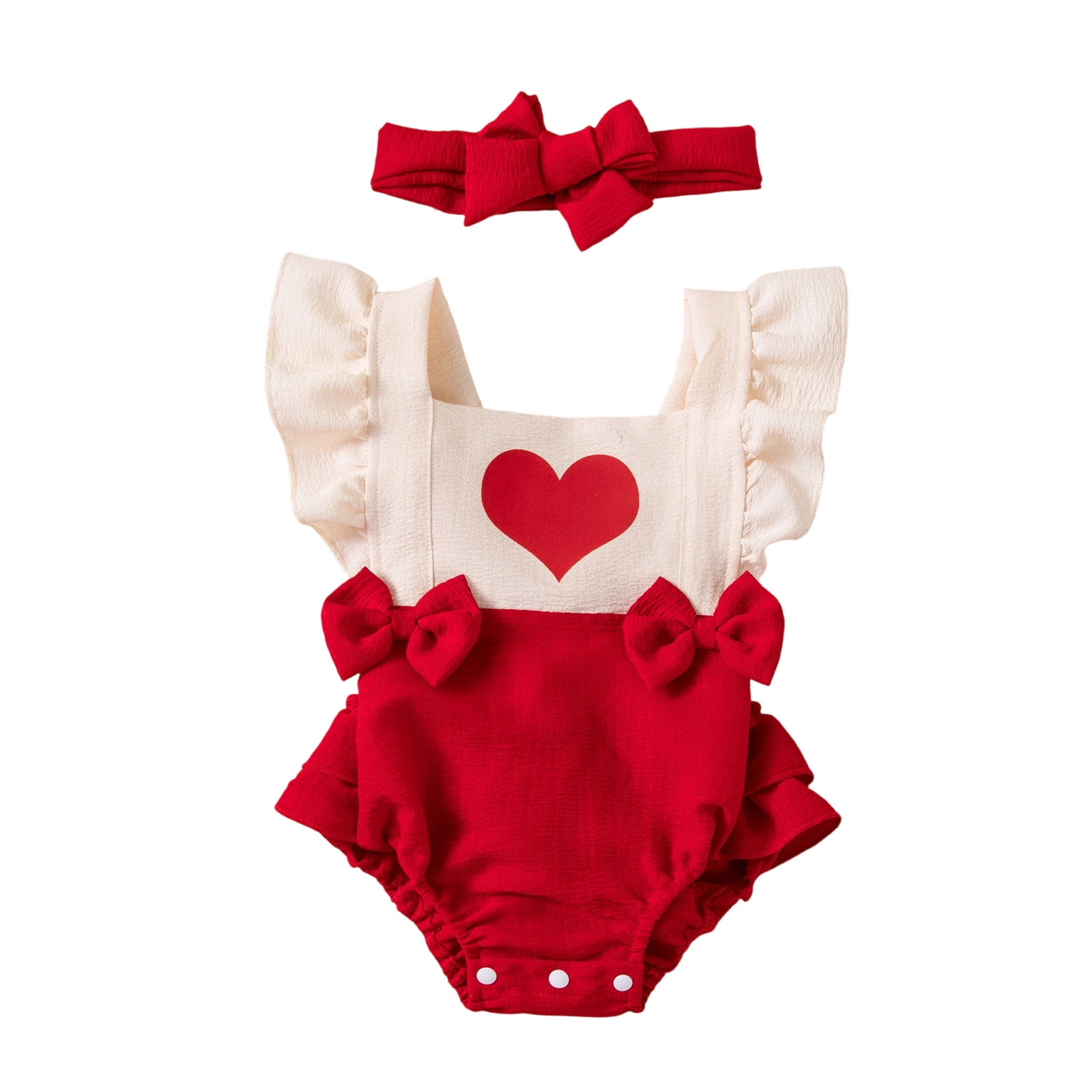 Bainana Baby Bodysuit Girl'S Onesies Summer Clothes With Headband ...
