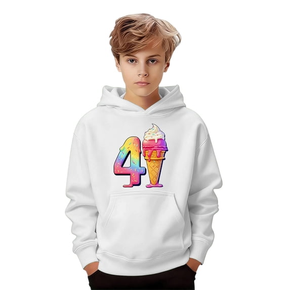 Bainana Boy'S Hoodies Toddler Cartoon Number Print Hooded Long Sleeve ...