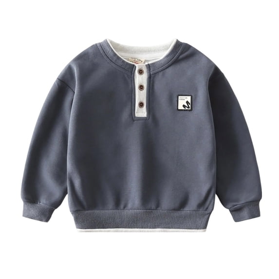 Bainana Boy'S Sweatshirts Kids Color Block Crew Neck Long Sleeve ...