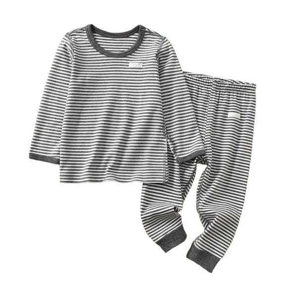 Bainana Boys Girls 2 Pieces Outfits Child Stripe Print Long Sleeve Crew ...
