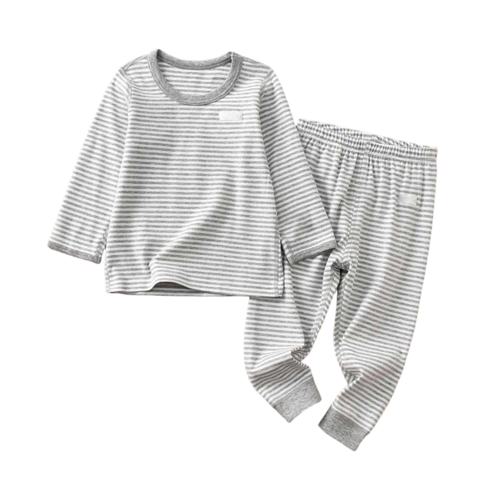 Bainana Boys Girls 2 Pieces Outfits Child Stripe Print Long Sleeve Crew Neck Loungewear ...