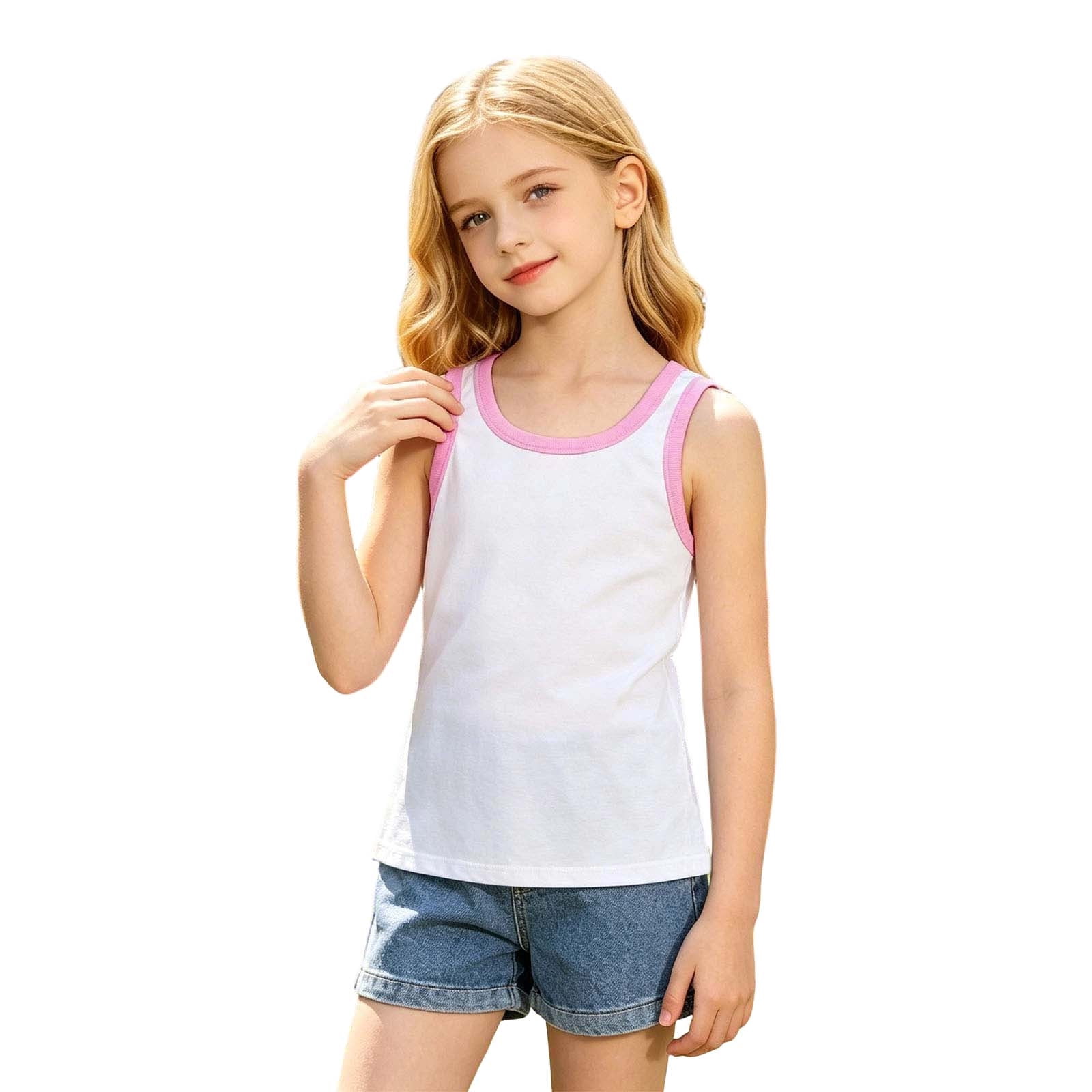 Bainana Boys Girls T-Shirts Kids Sleeveless Crew Neck Tank Tops Child ...