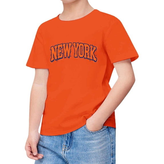 Bainana Boys New York T Shirts Kids Short Sleeve Crew Neck Tops Child ...