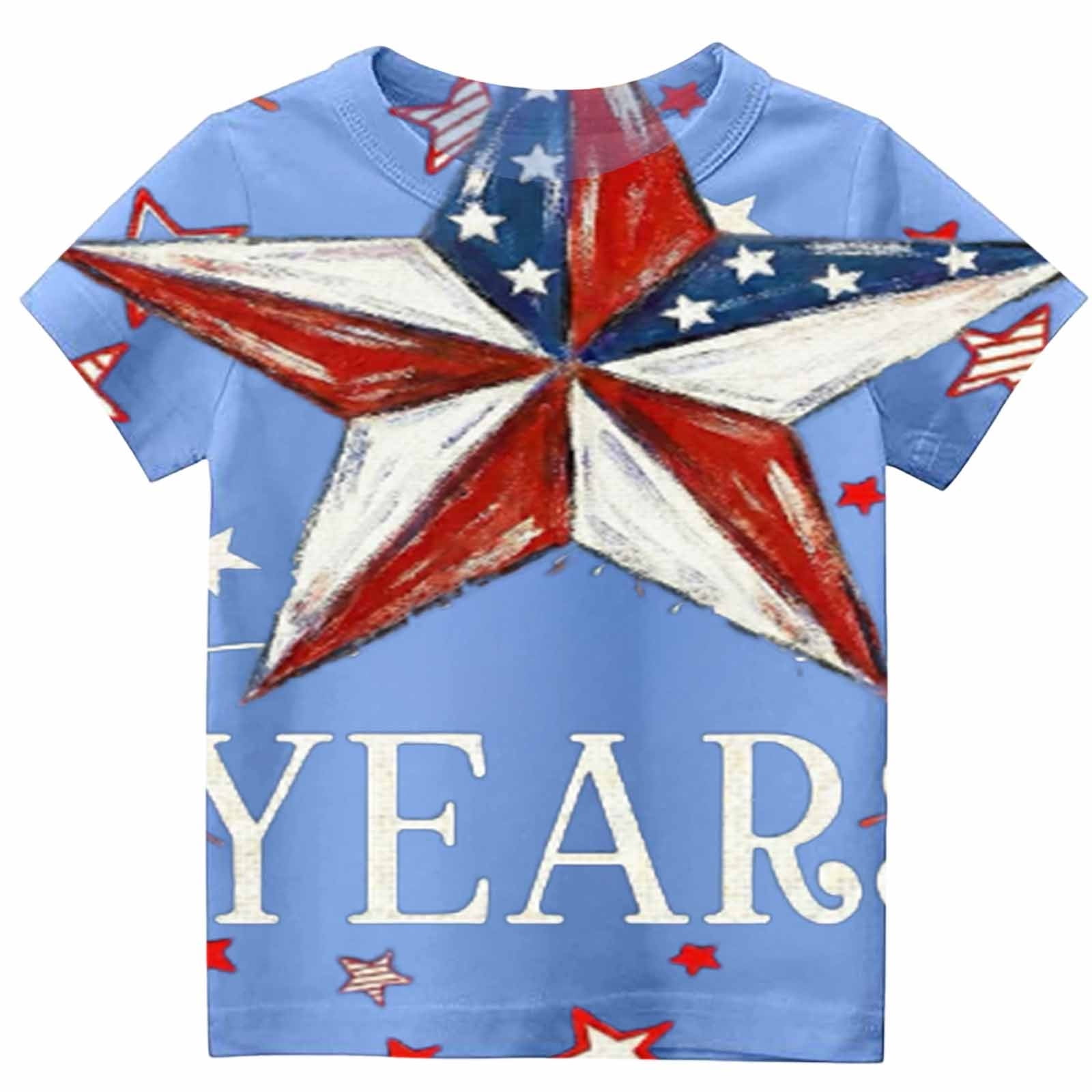 Bainana Boys Patriotic T Shirts Short Sleeve Graphic Tops Toddler And ...