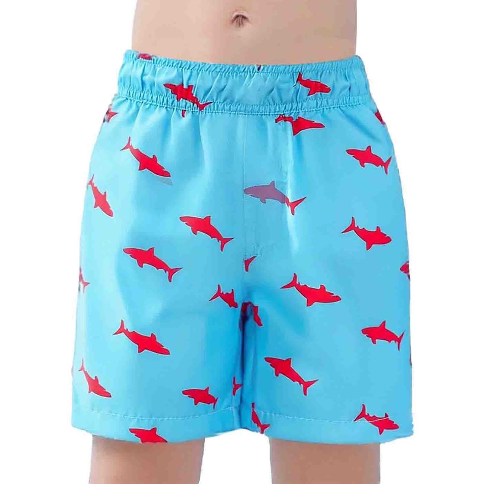 Bainana Boys Shorts Toddler Cartoon Print Elastic Waist Straight Leg ...