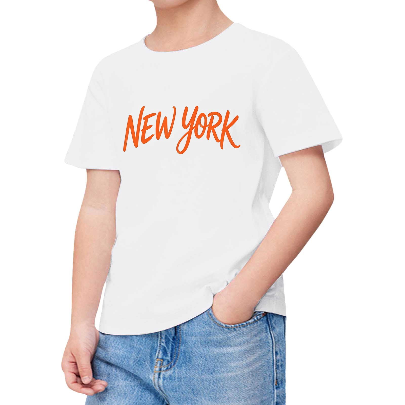Bainana Boys Summer New York T Shirts Kids Short Sleeve Crew Neck Tops ...