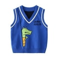 Bainana Boys Sweater Toddler Cartoon Print Sleeveless V Neck Vest ...
