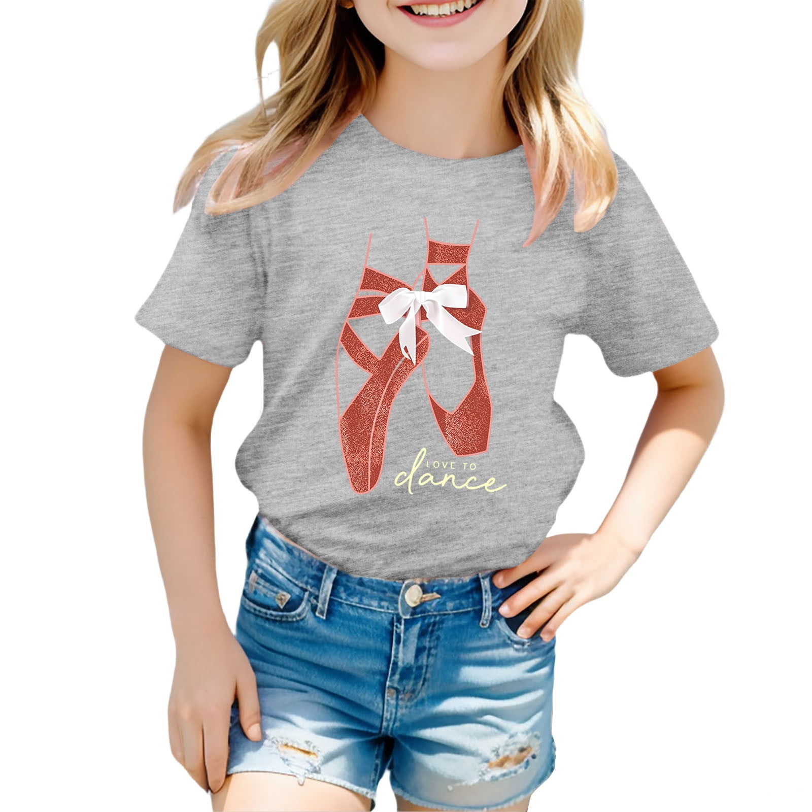 Bainana Casual Girls Top With Cartoon Printed Short Sleeve Crew Neck ...