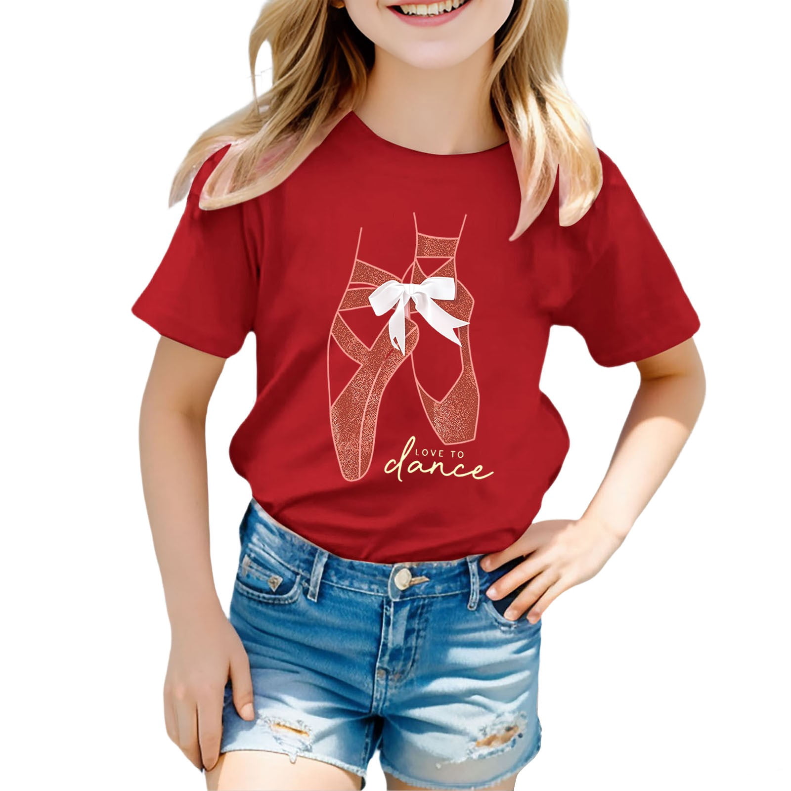 Bainana Casual Girls Top With Cartoon Printed Short Sleeve Crew Neck ...