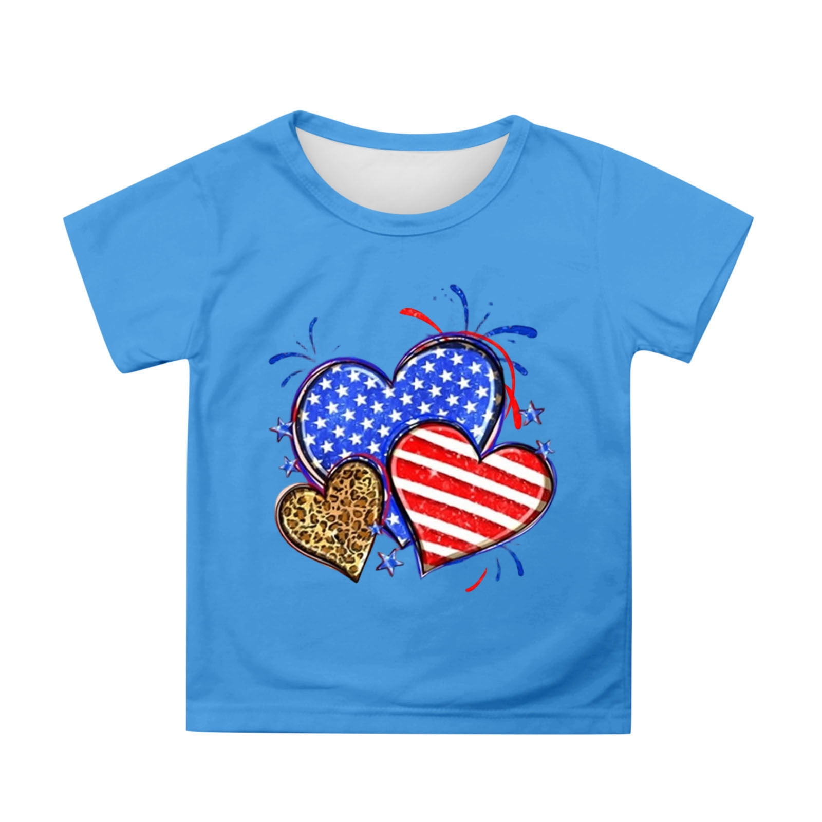 Bainana Child Boy'S Independence Day Summer Outfits Heart Print Short ...