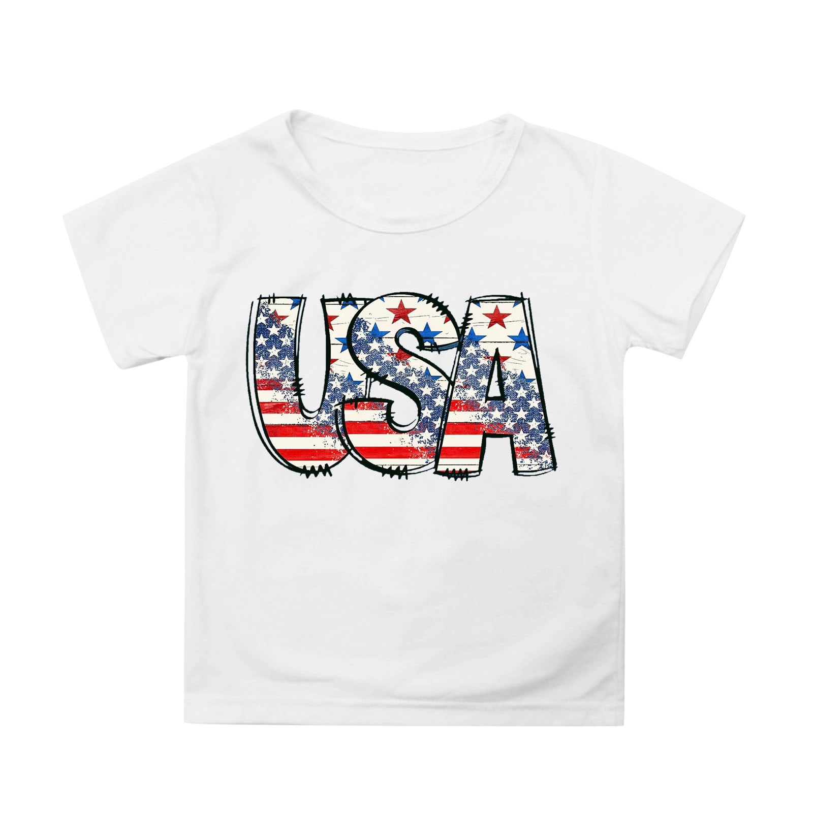 Bainana Child Boy'S Independence Day Summer Outfits Letter Print Short ...