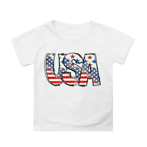 Bainana Child Boy'S Independence Day Summer Outfits Letter Print Short ...