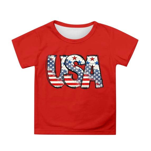 Bainana Child Boy'S Independence Day Summer Outfits Letter Print Short ...