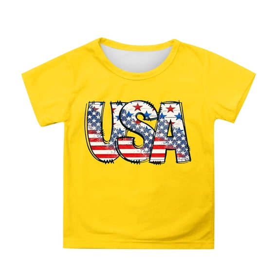 Bainana Child Boy'S Independence Day Summer Outfits Letter Print Short ...