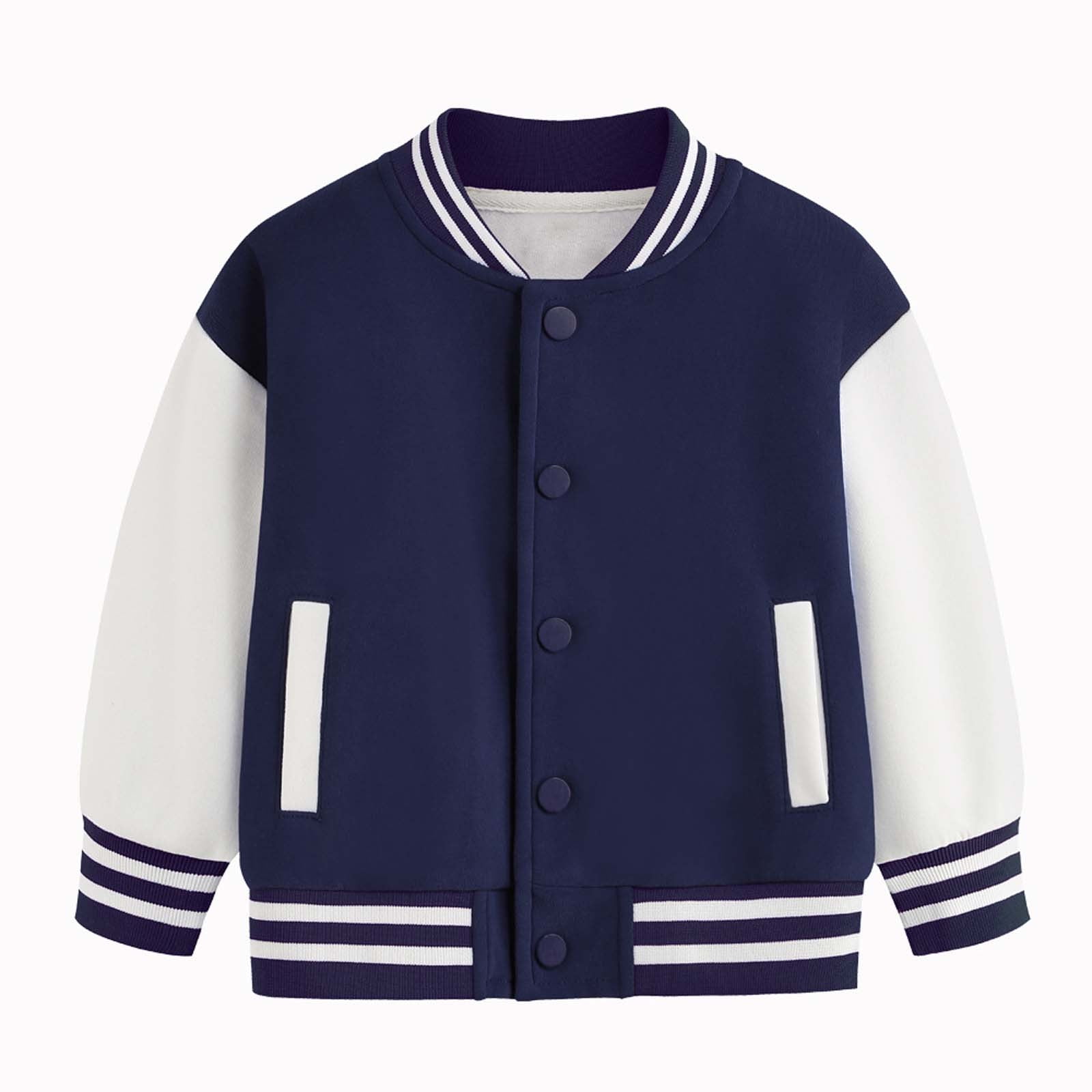 Bainana Child Boys Girls Coat Color Block Long Sleeve Button Up Jacket ...