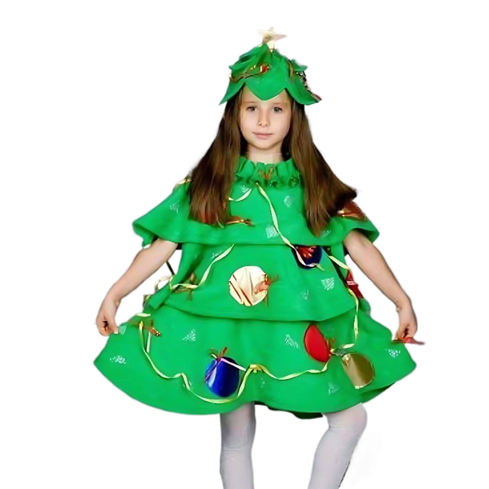 Bainana Christmas Dress For Toddler Girls Cartoon Tree Print Short ...