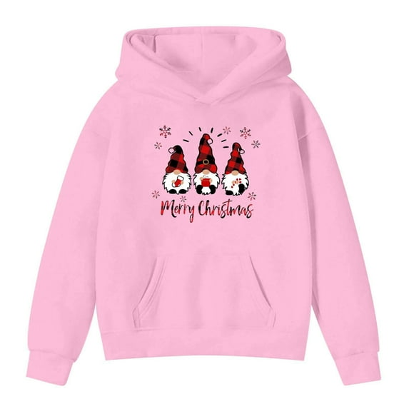 Bainana Christmas Girls Hoodie Child Cartoon Tree Print Long Sleeve ...