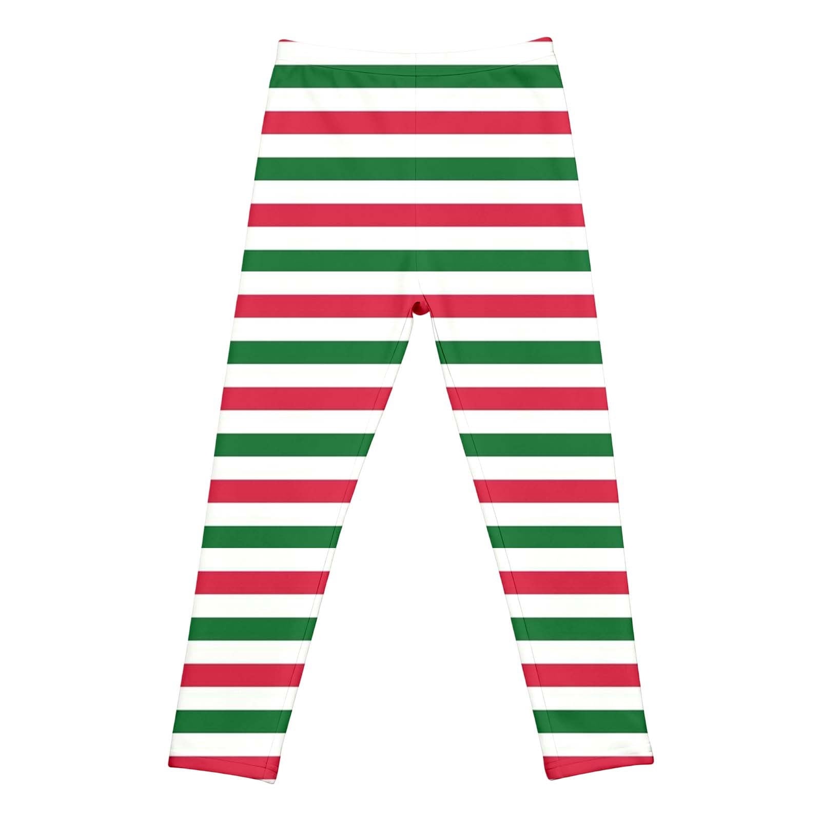Bainana Christmas Pants For Little Girls Stripe Print Elastic Waist ...