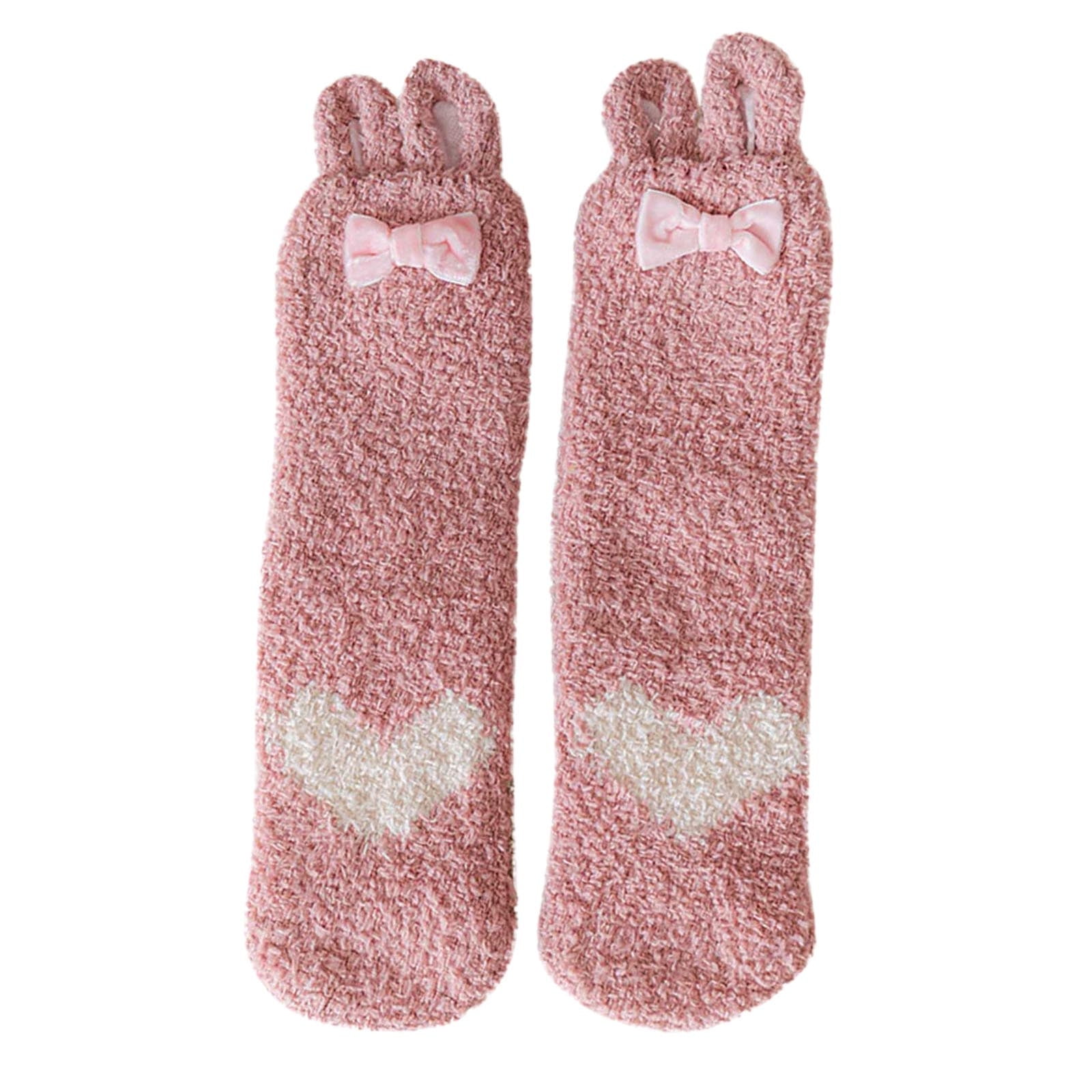 Bainana Fleece Socks For Women Mid Calf Non Slip Ankle Socks Casual ...