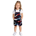 Bainana Fourth Of July Denim Overalls For Boys And Girls American Flag ...