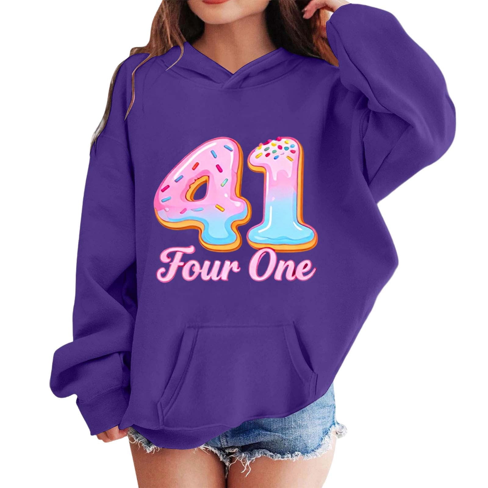 Bainana Girls Boys Fashion 41 Hoodie Child Cartoon Print Long Sleeve ...