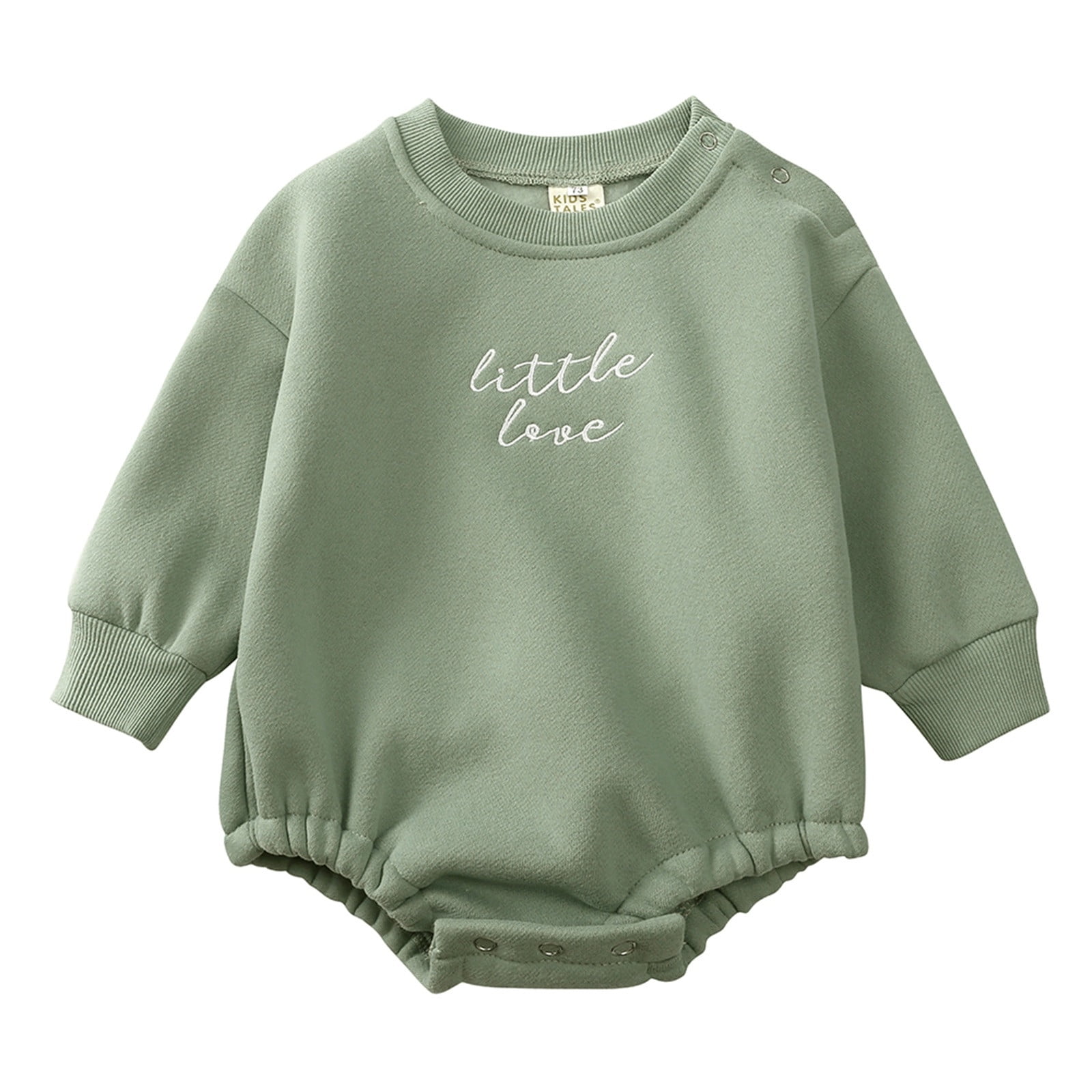 Bainana Girls Boys Romper Infant Letter Print Long Sleeve Crew Neck ...