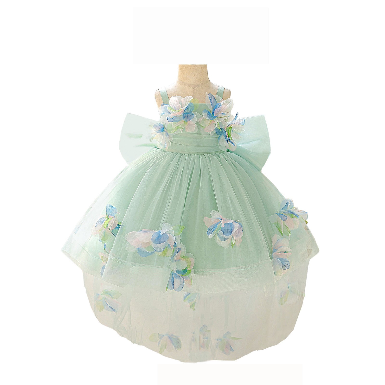 Bainana Girls Floral Summer Dresses Sleeveless Suspender Party Dress ...