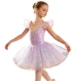 Bainana Girls Floral Tulle Tutu Dresses Ruffled Sleeve Square Neck ...